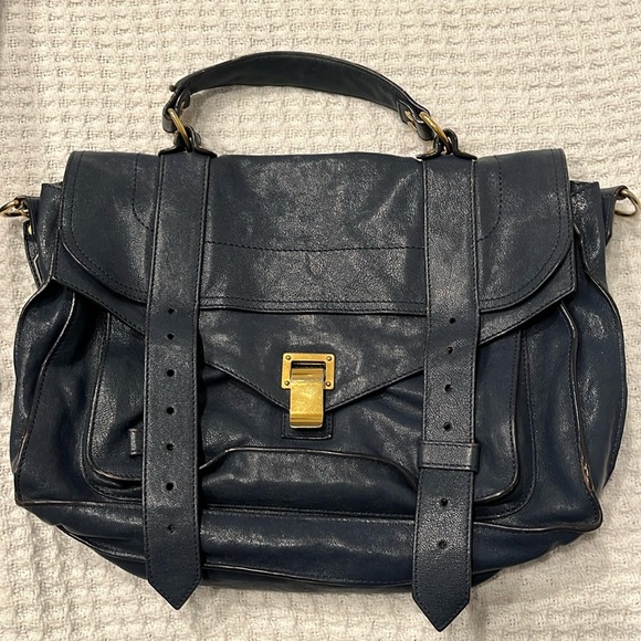 Proenza Schouler | Bags | Proenza Schouler Leather Navy Medium Size ...